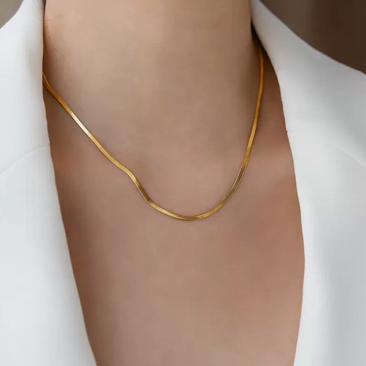 gold snake chain necklace – aile